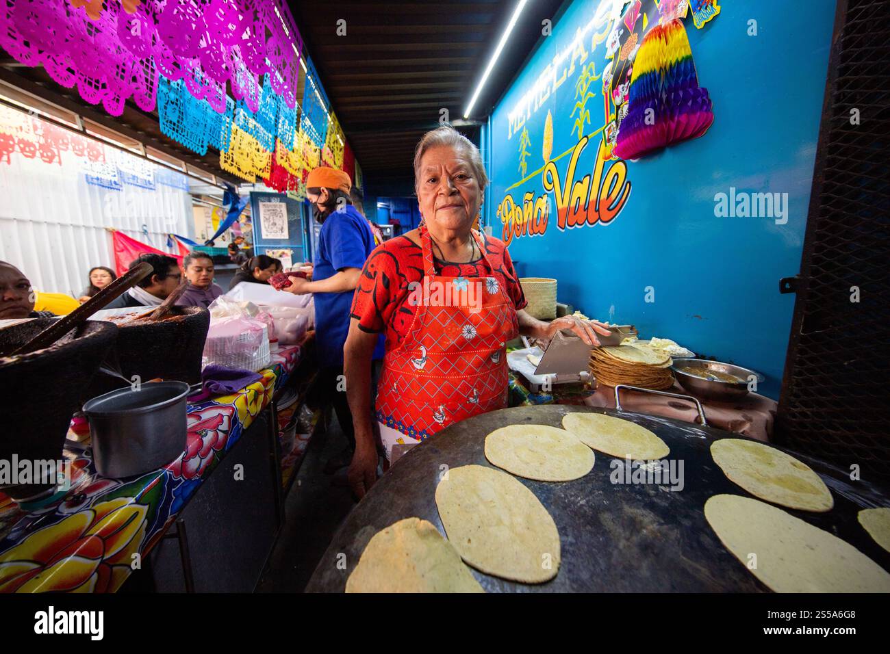 Oaxaca, Mexico; 1st January 2025: Famous stall selling mamelitas and ...
