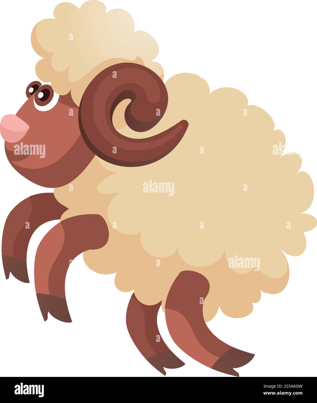 Jumping ram icon. Cartoon of jumping ram vector icon for web design ...