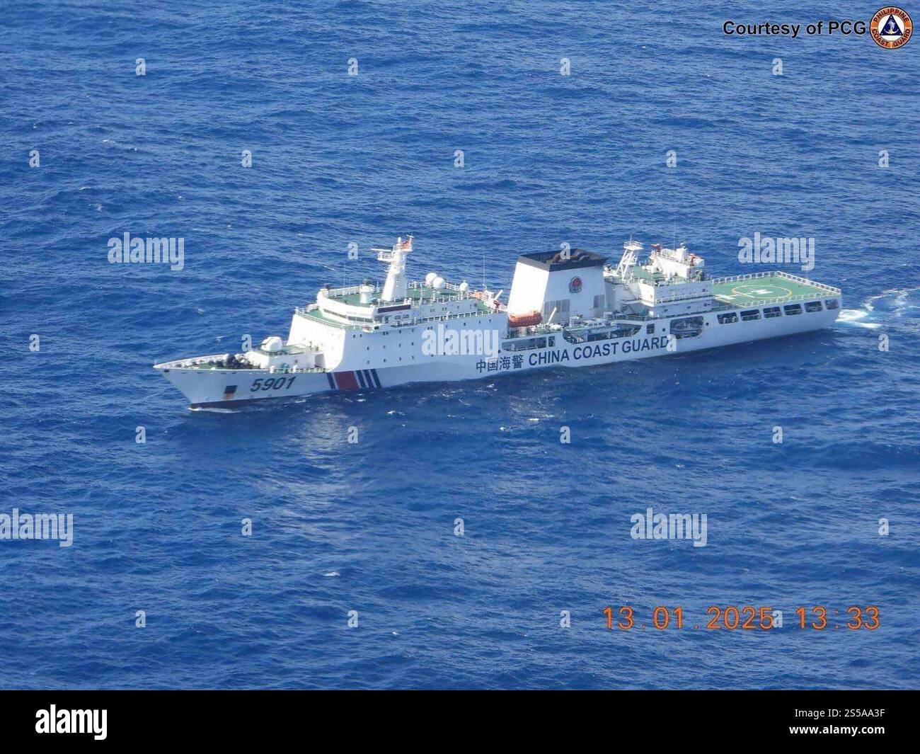 This image provided by the Philippine Coast Guard shows a Chinese Coast ...