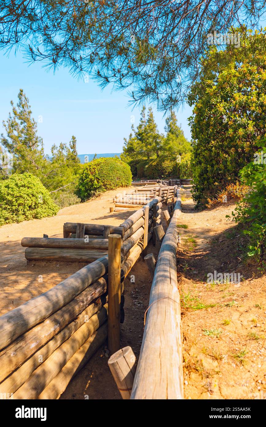 Trenches on the Conkbayiri in Canakkale Wars Gallipoli Historical Site ...