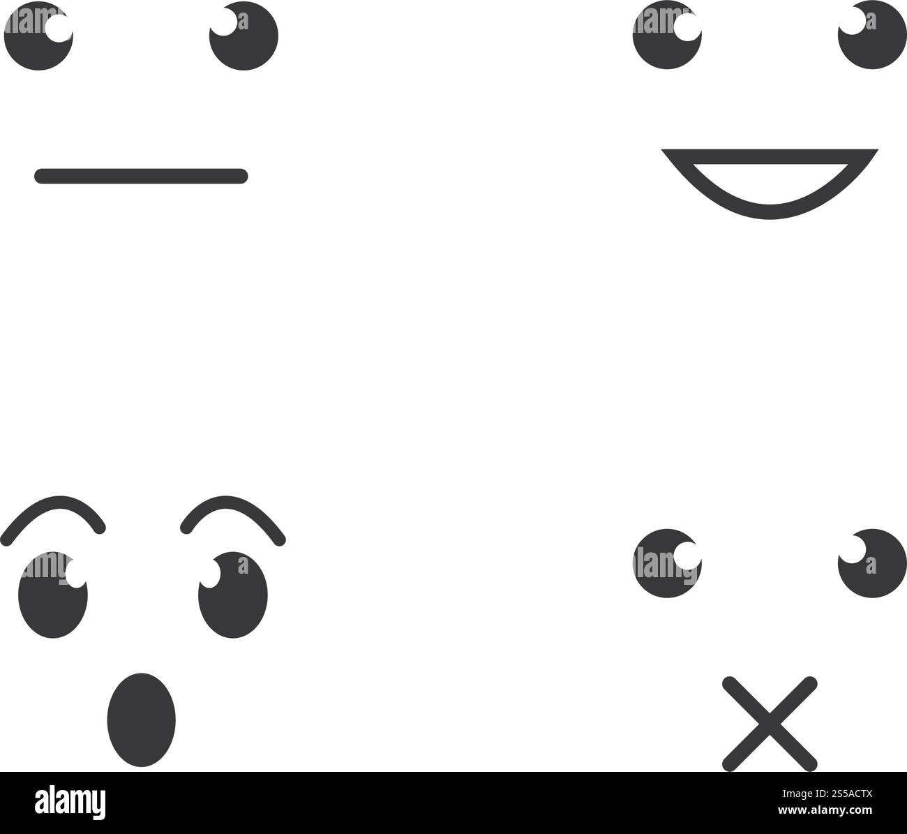 Emoticon template face expression icon vector Stock Vector Image & Art ...