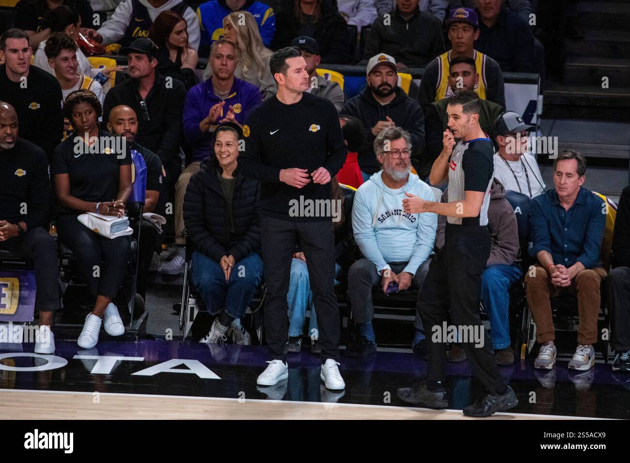Los Angeles Lakers head coach JJ Redick during an NBA basketball game ...
