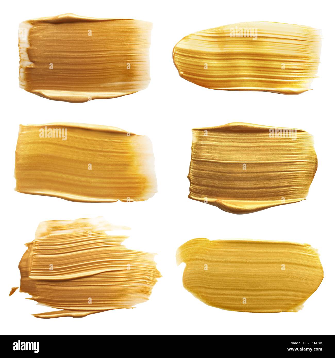 Gold acrylic paint brush strokes hi-res stock photography and images ...