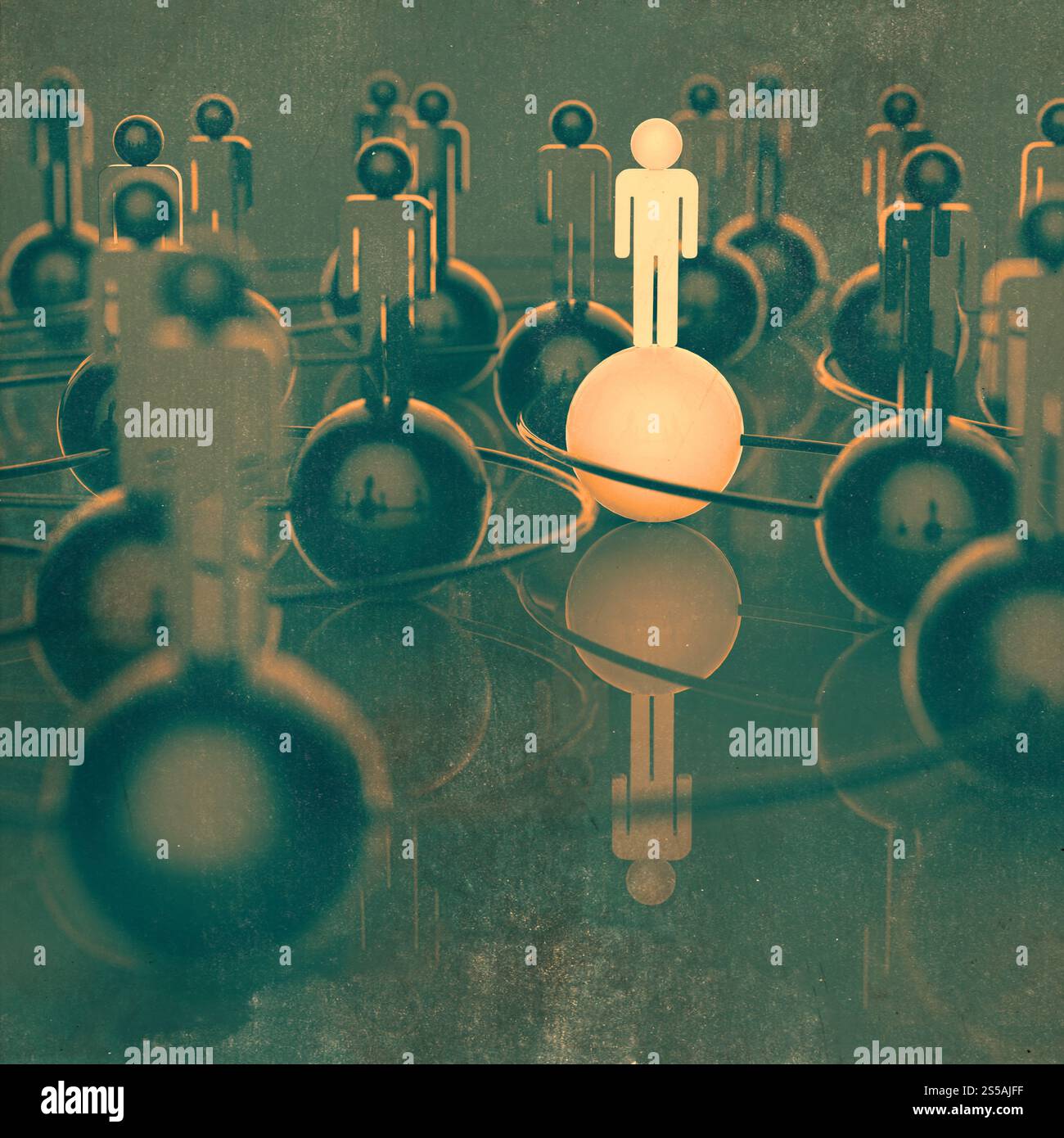 3d white and black and red human social network and leadership as ...