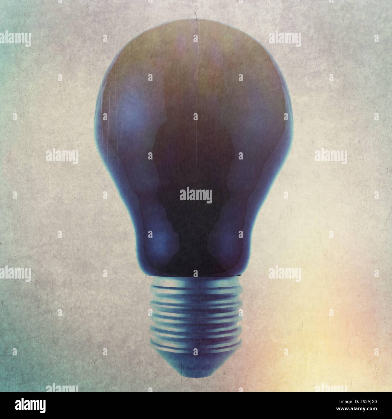 black light bulb 3d as creative as vintage style concept Stock Photo ...