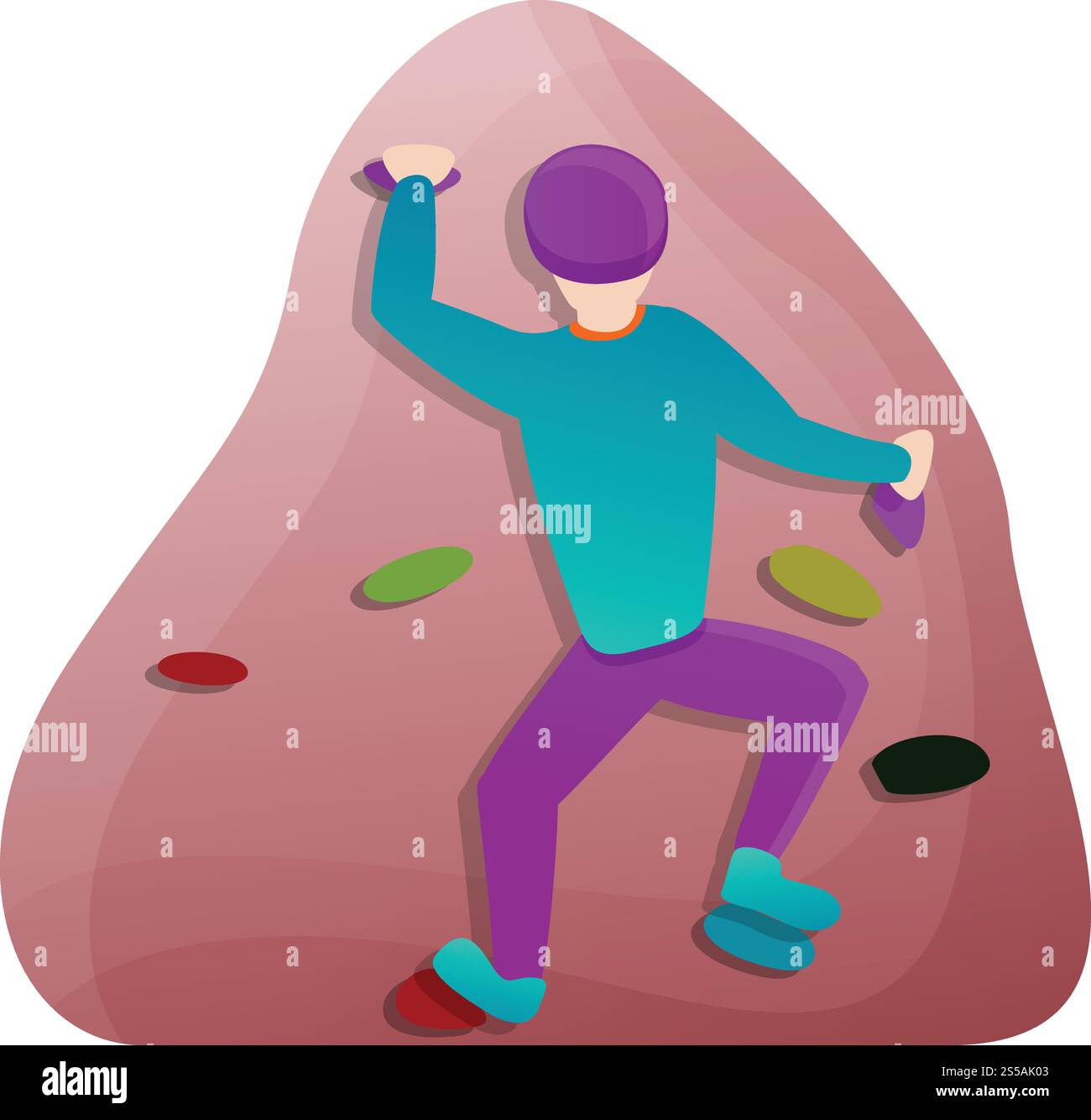 Human wall climbing icon. Cartoon of human wall climbing vector icon ...