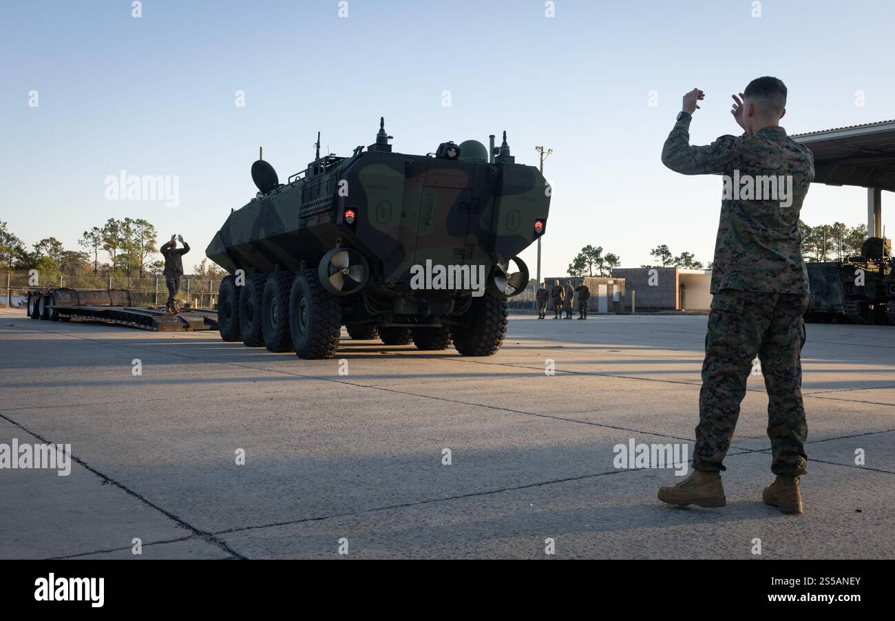 U.S. Marine Corps Sgt. Adam Balke, an Amphibious Combat Vehicle ...