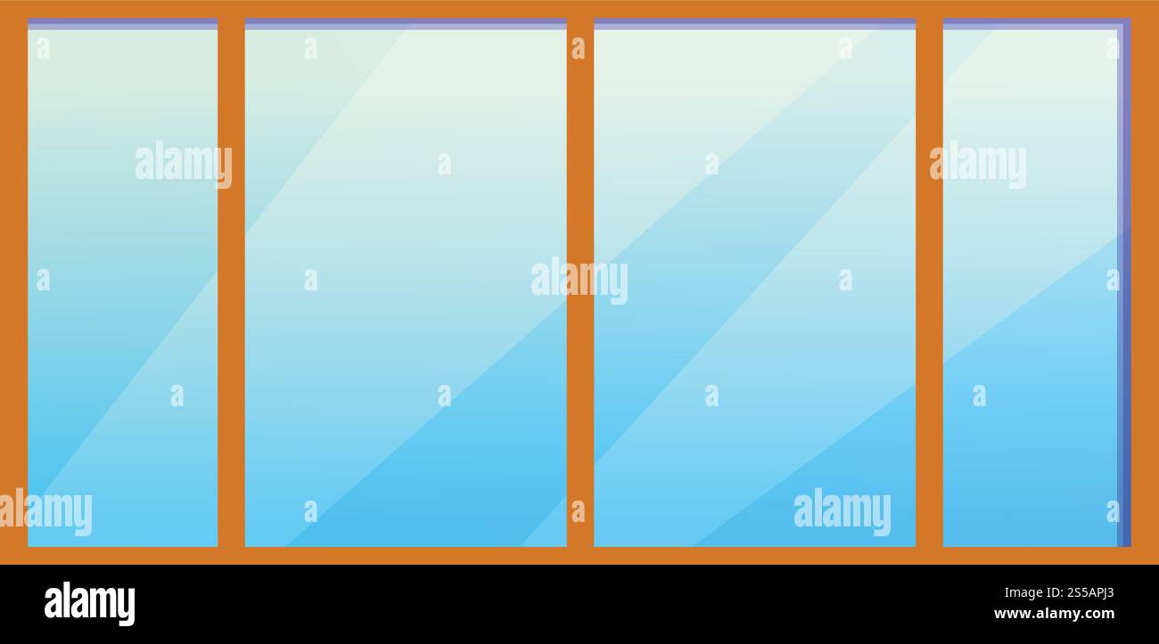 Big office window icon. Cartoon of big office window vector icon for ...