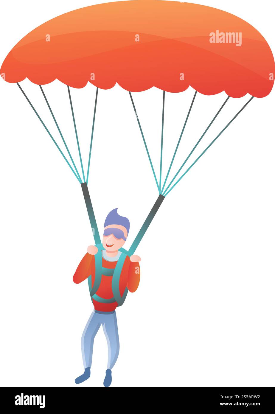 Professional parachuter icon. Cartoon of professional parachuter vector ...