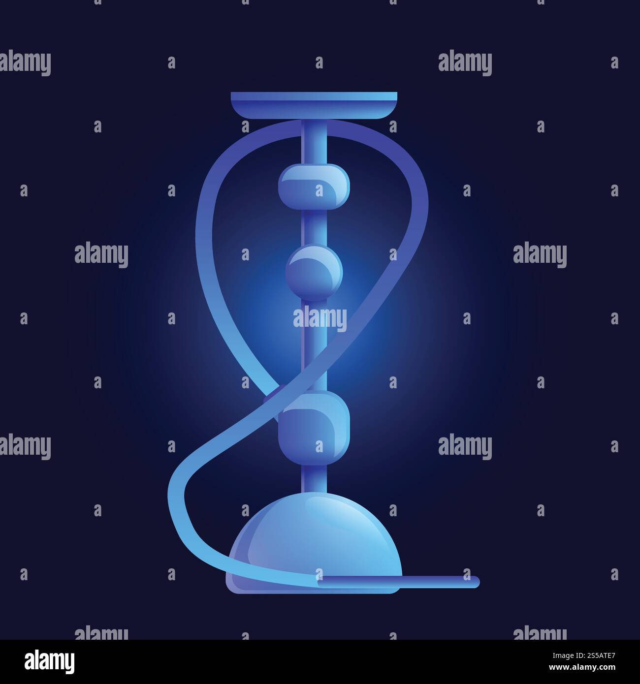 Blue hookah icon. Cartoon of blue hookah vector icon for web design ...