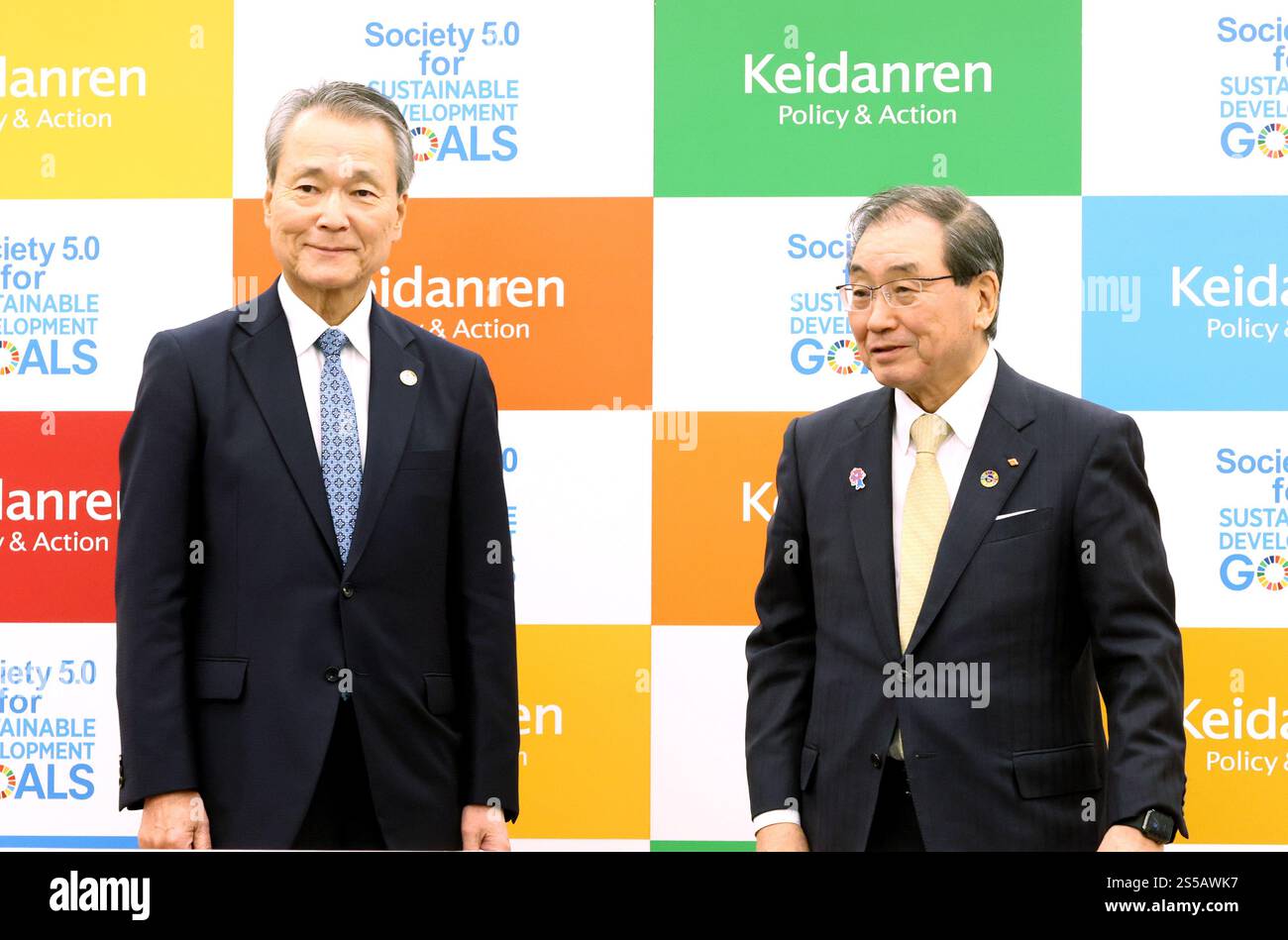 Tokyo, Japan. 14th Jan, 2025. Japan's largest business group Keidanren ...