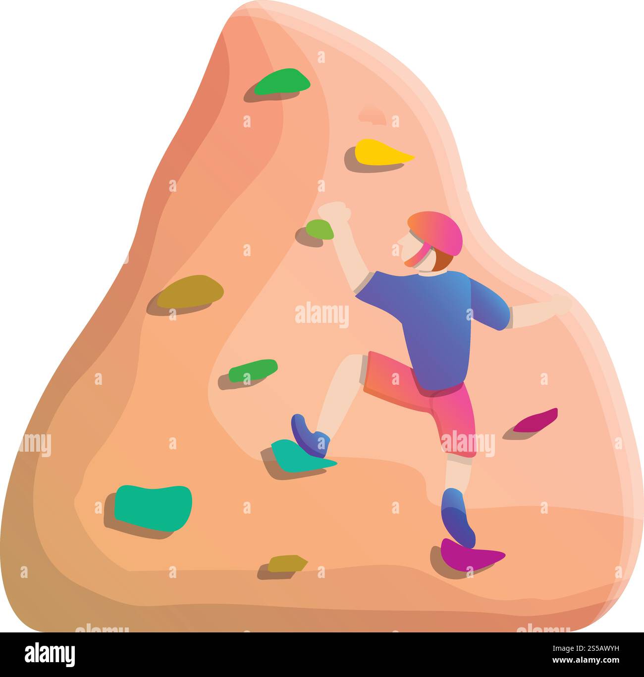 Safety wall climbing icon. Cartoon of safety wall climbing vector icon ...