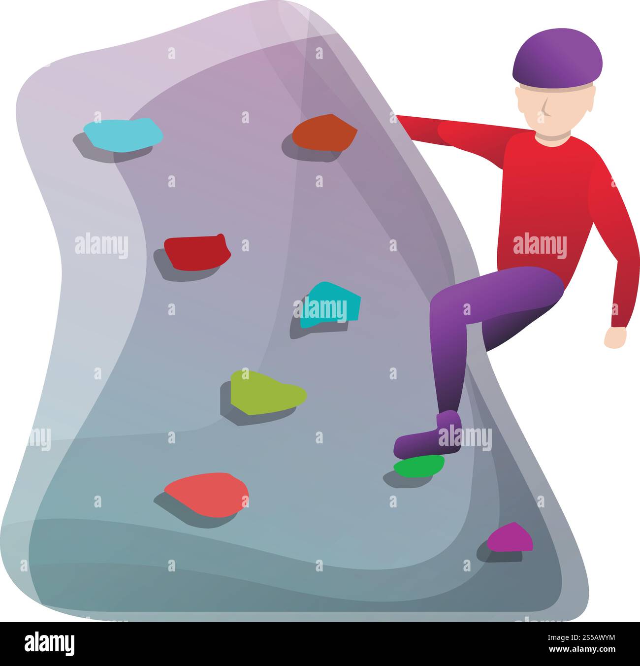 Indoor wall climbing icon. Cartoon of indoor wall climbing vector icon ...