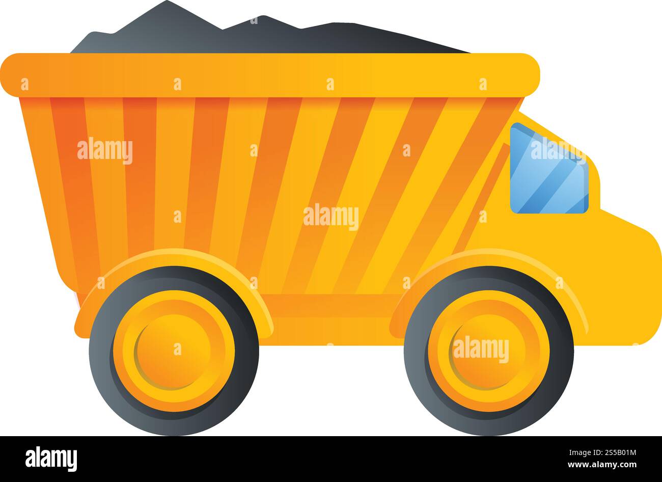 Dump truck icon. Cartoon of dump truck vector icon for web design ...