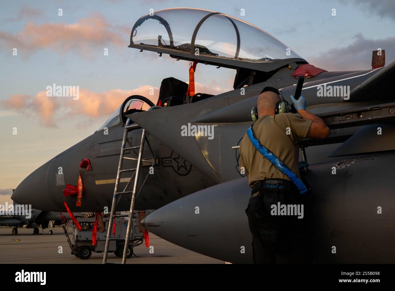 U.S. Air Force Senior Airman Wisam Al Rubaye, 492 Fighter Generation Squadron, weapons load crew ...