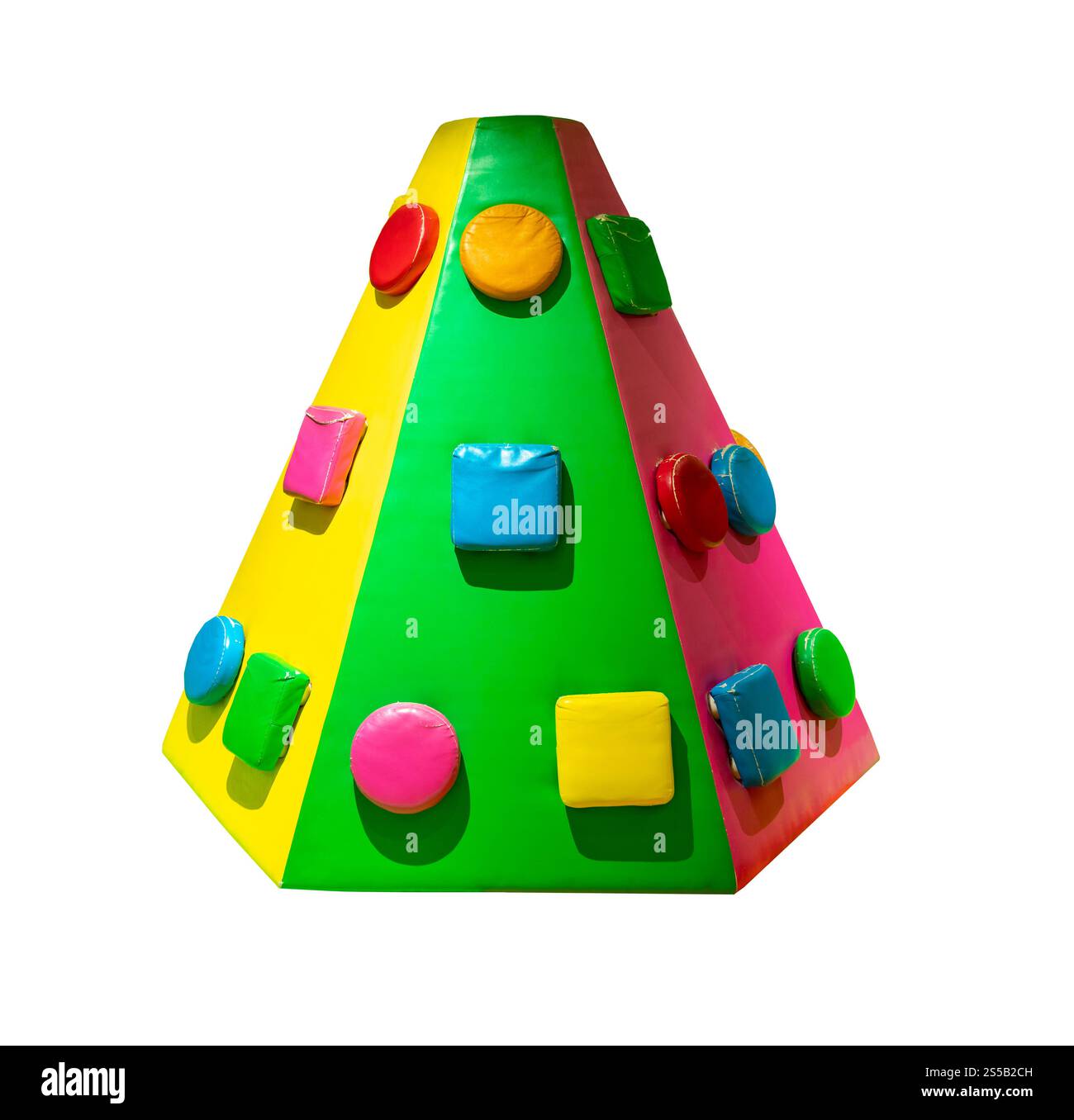 Slide or climbing pyramid for children isolated on white background ...