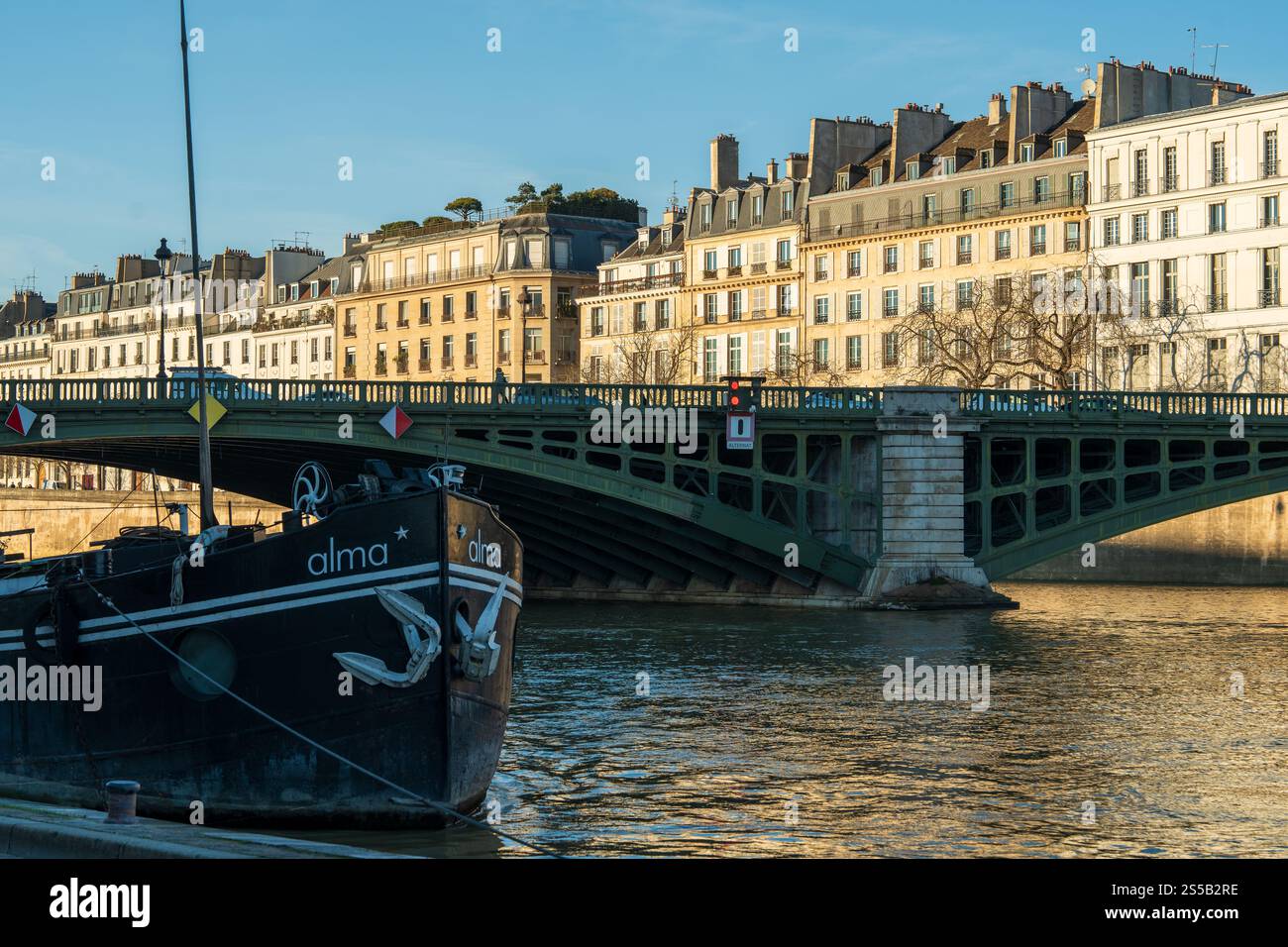 Historic Alma Bridge with Scenic River and Charming Parisian ...