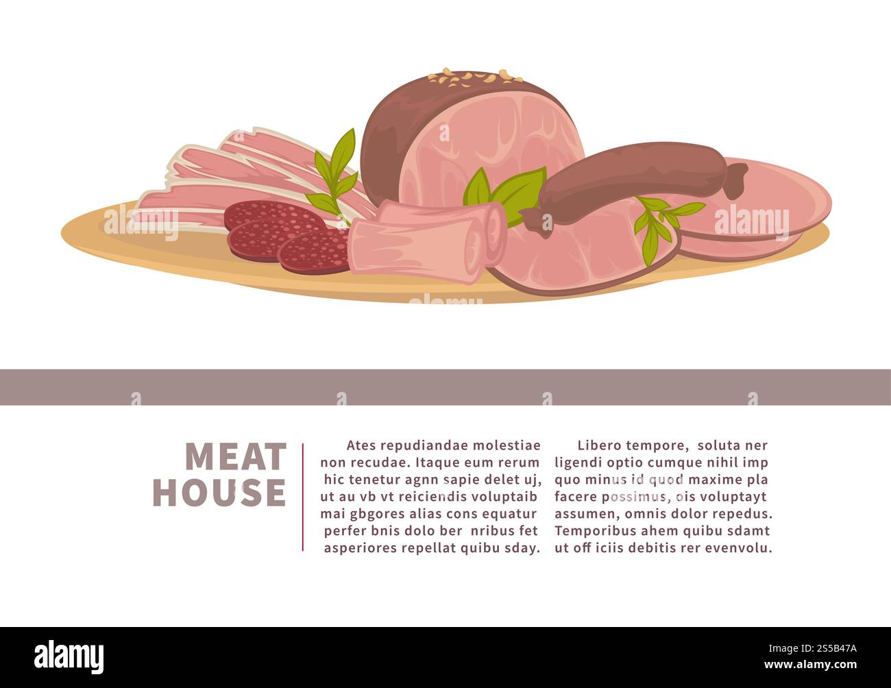 Delicious fresh salami sausages on Stock Vector Images - Alamy