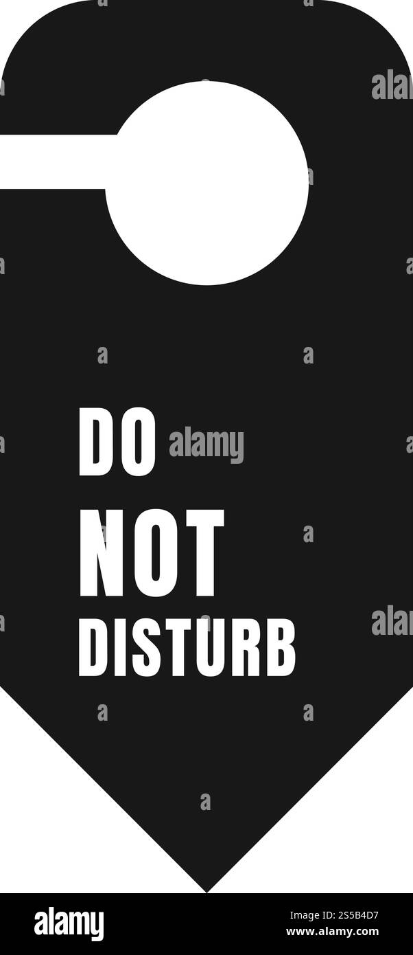 Paper do not disturb tag icon. Simple illustration of paper do not ...