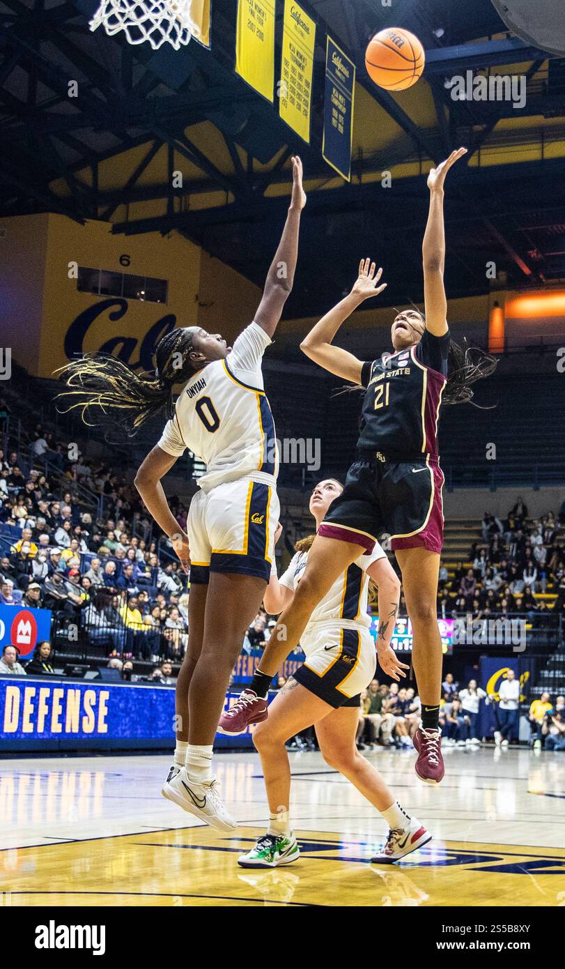 Haas Pavilion Berkeley Calif, USA. 12th Jan, 2025. USA Florida State ...