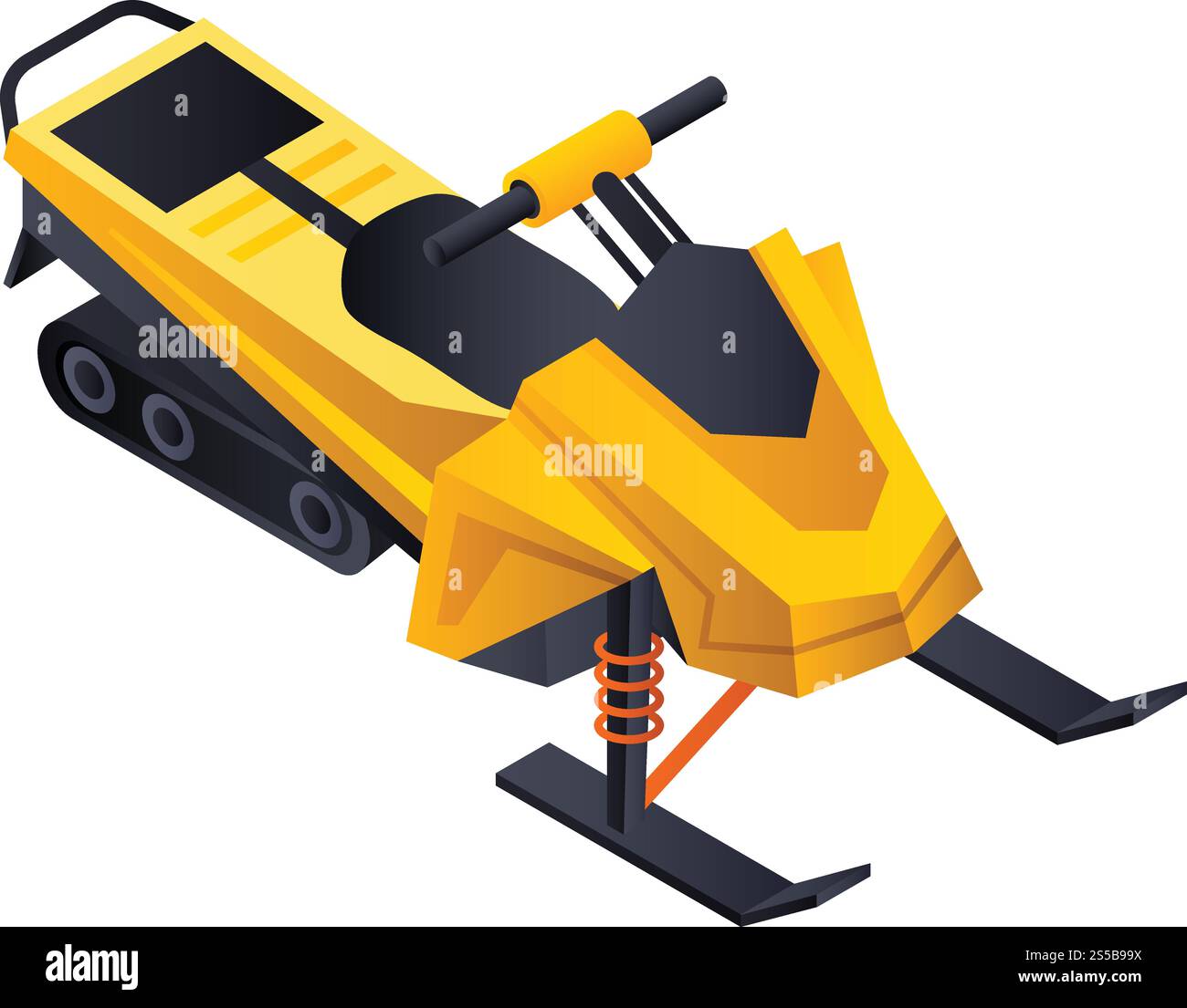 Yellow snowmobile Stock Vector Images - Alamy