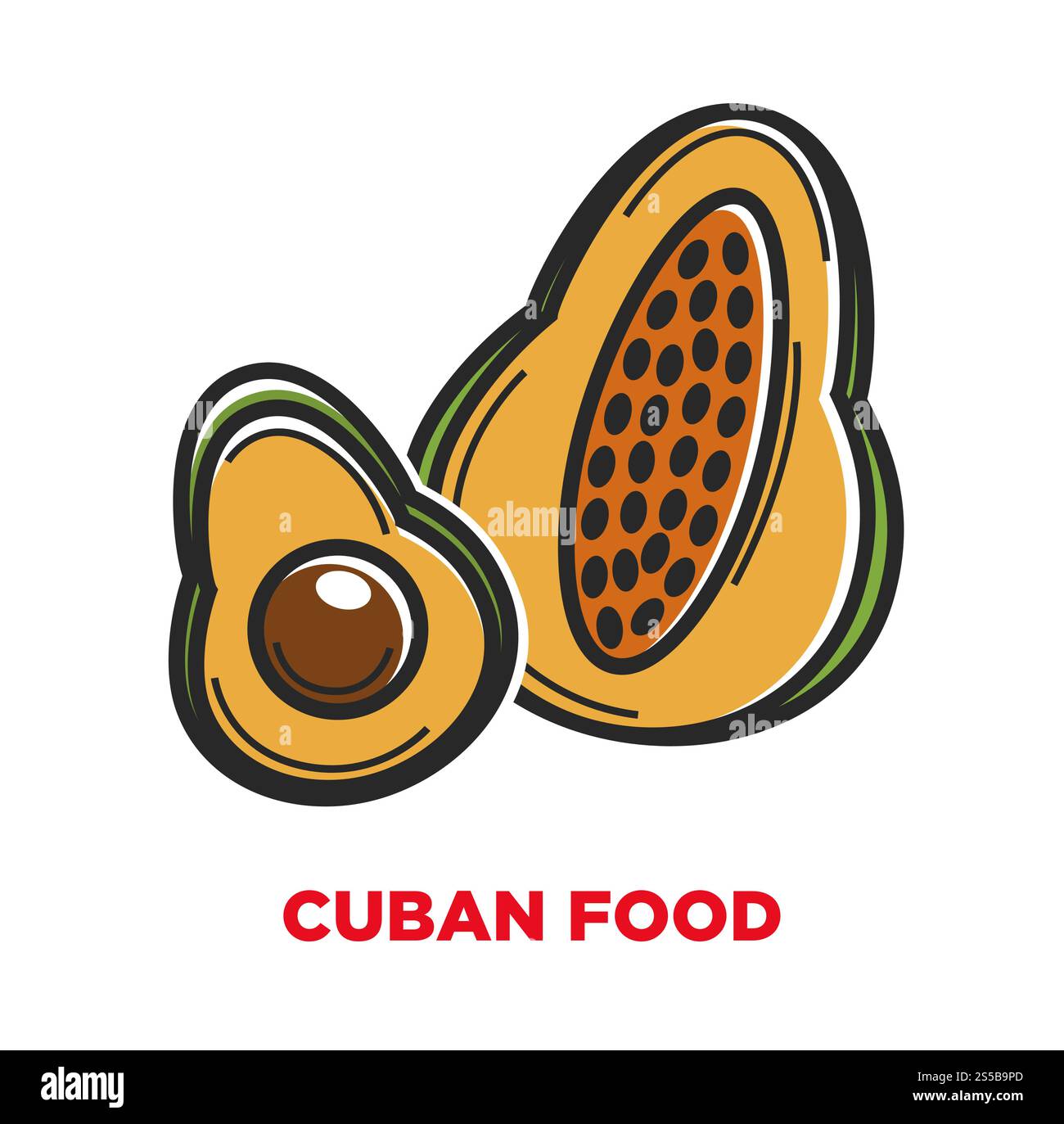 Cuban food leaf Stock Vector Images - Alamy