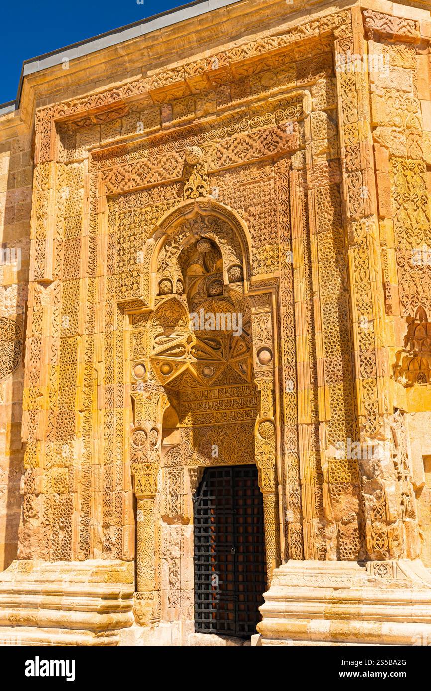 Shadow of the praying man on the gate of Great Mosque of Divrigi aka ...