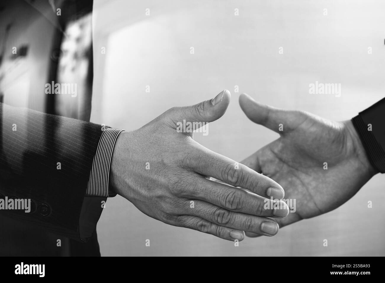 Business partnership meeting concept.photo businessmans handshake ...