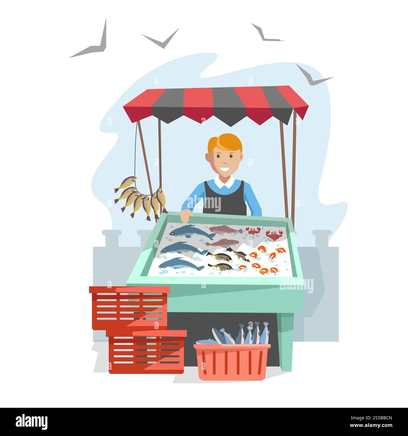 Tuna on ice Stock Vector Images - Alamy