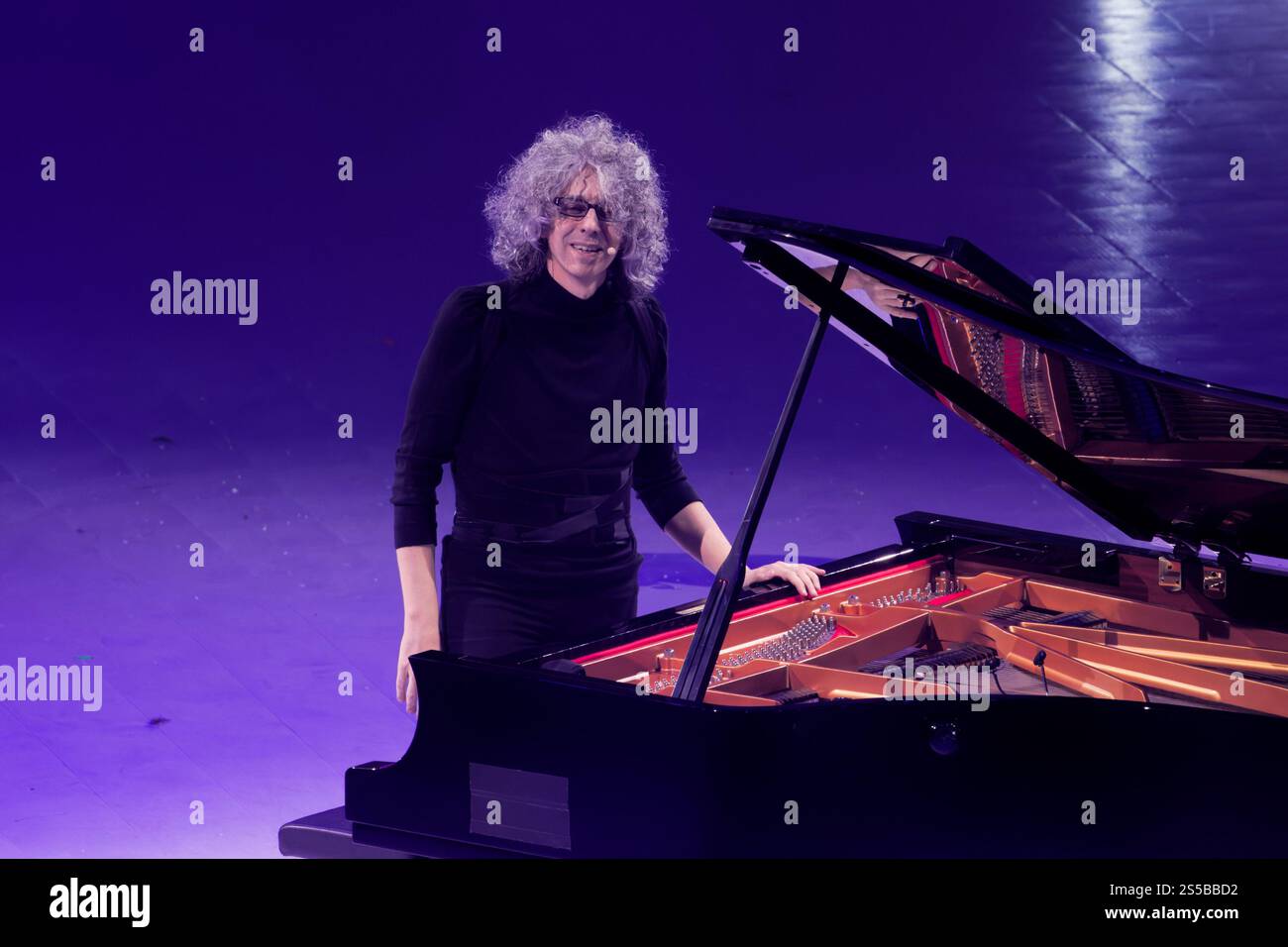 Turin, Italy. 13th Jan, 2025. The Italian pianist Giovanni Allevi plays ...