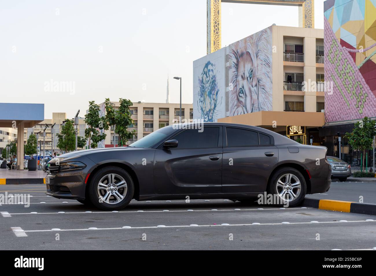 Dodge Charger parked on a street in Dubai City, United Arab Emirates ...