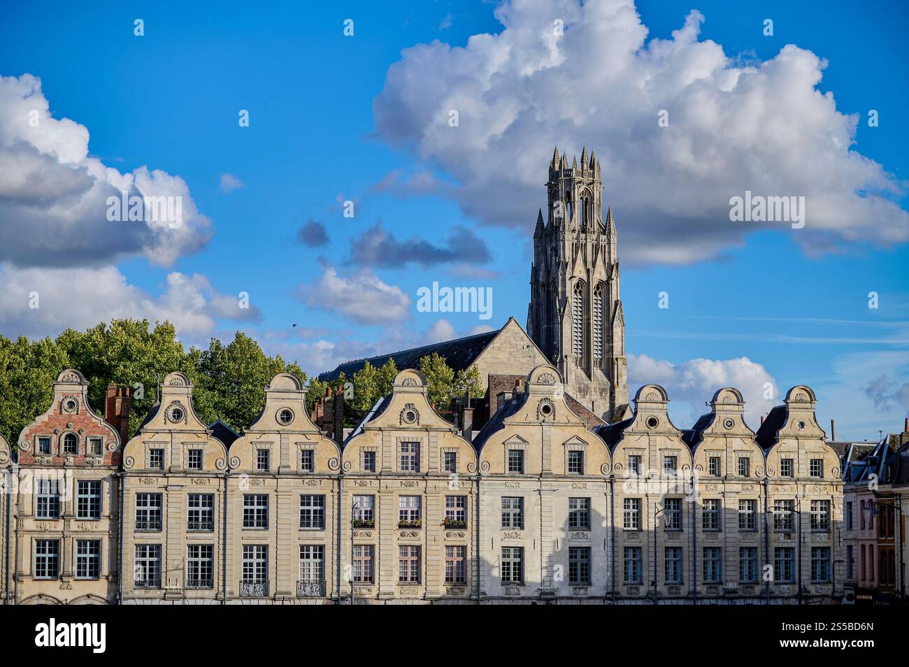 Arras (northern France): view of “place des Héros” square in the town ...