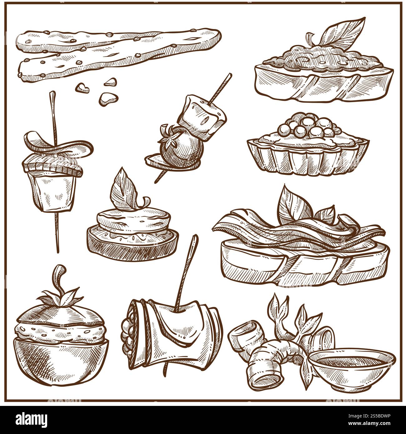 Fish paste sandwiches Stock Vector Images - Alamy