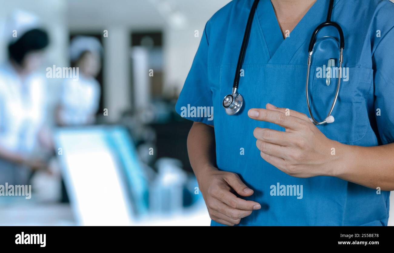 Healthcare and Medicine concept.smart medical doctor working with ...