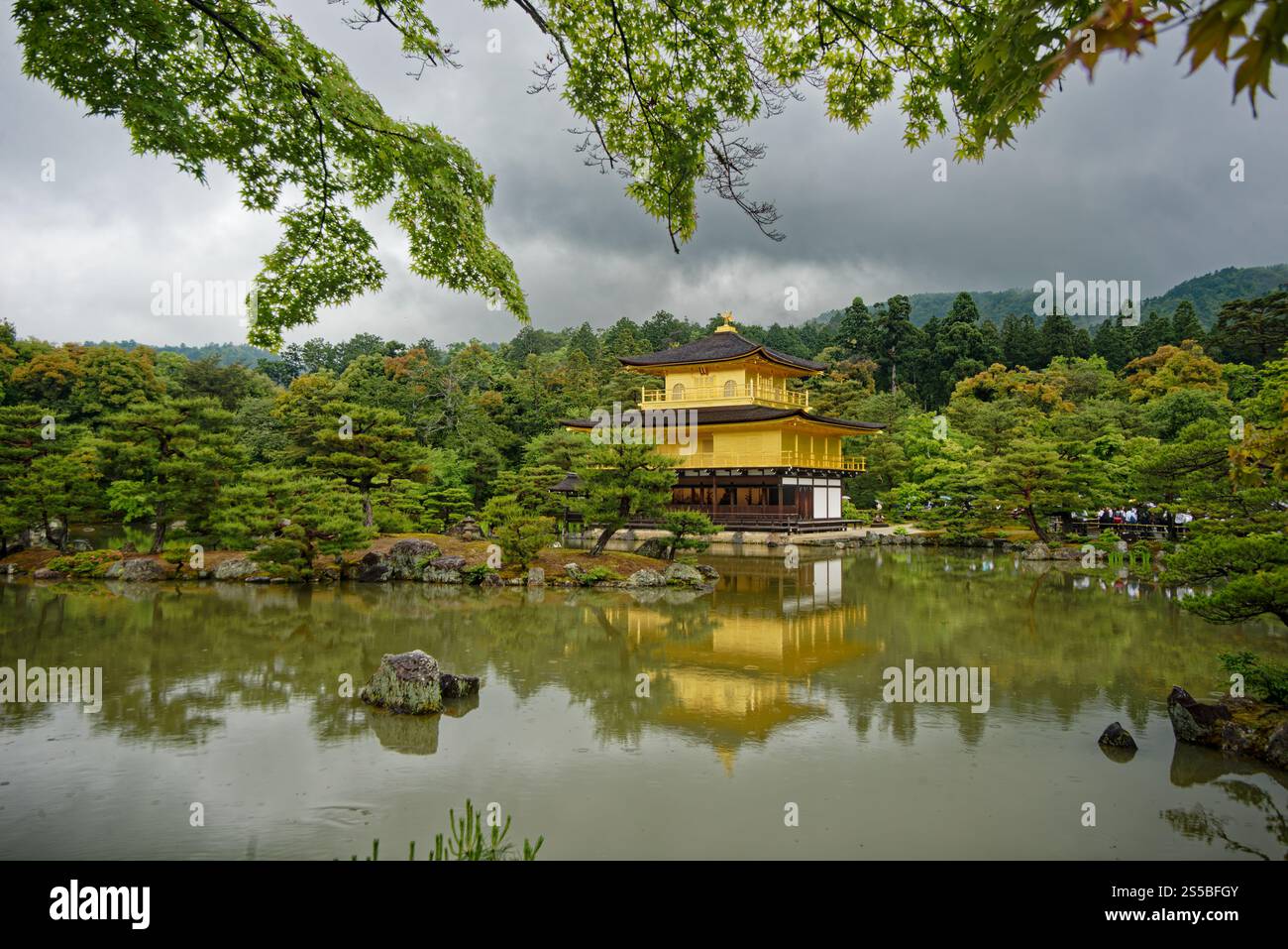 the Kinkaku-ji, also known as the Golden Pavilion, located in Kyoto ...