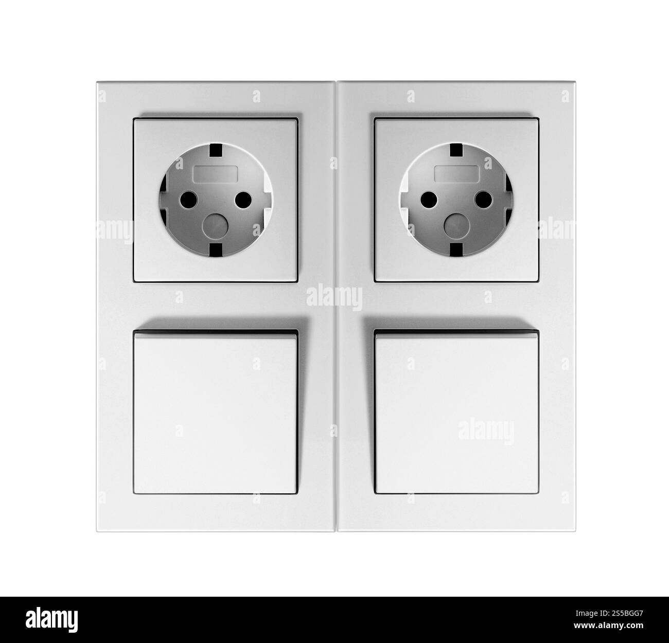 Socket and switch isolated on white background Stock Photo - Alamy