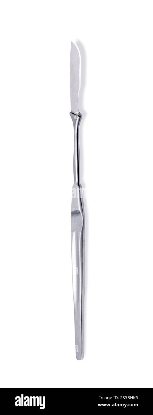 Medical scalpel on white background Stock Photo - Alamy