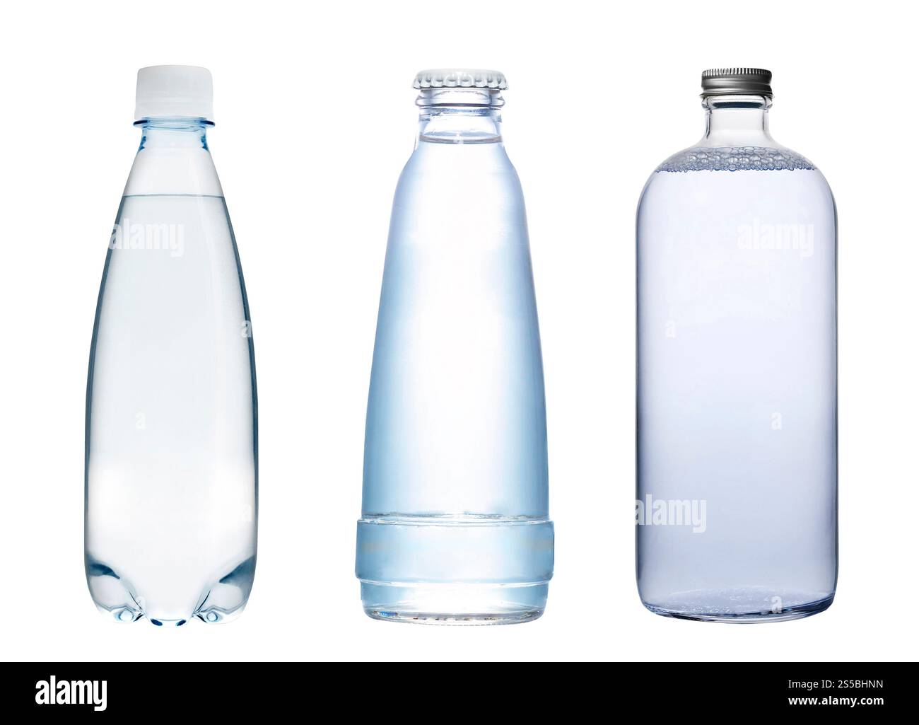 Three blue water bottles hi-res stock photography and images - Alamy