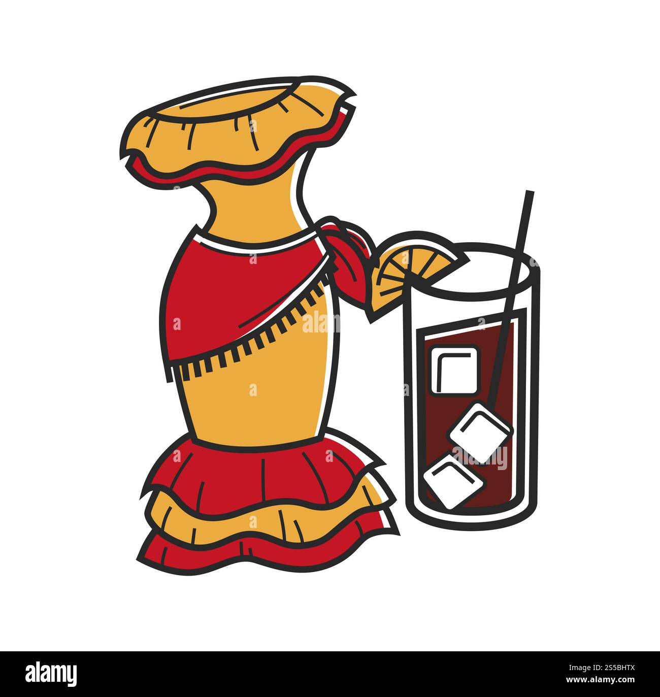 Cuba travel destination and famous culture landmark symbols. Vector ...