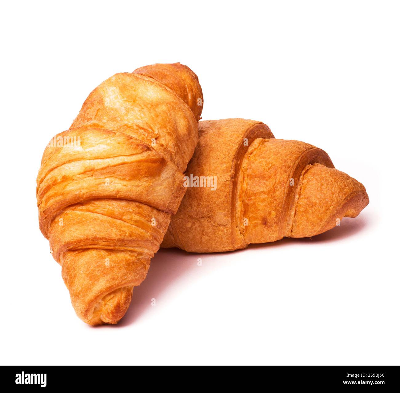 two croissants isolated on white background Stock Photo - Alamy