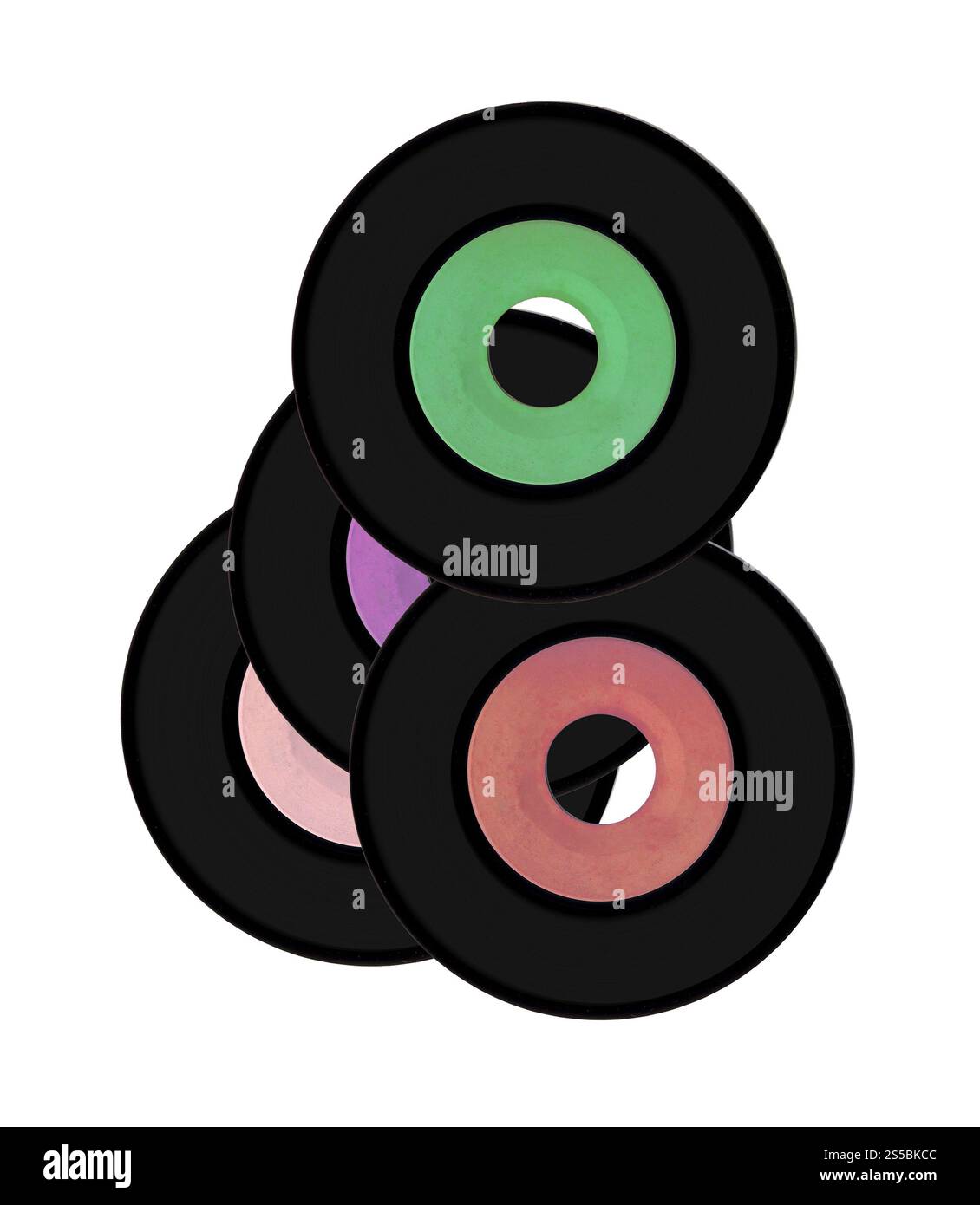 Vynil circles isolated on white. Vynil circles isolated Stock Photo - Alamy