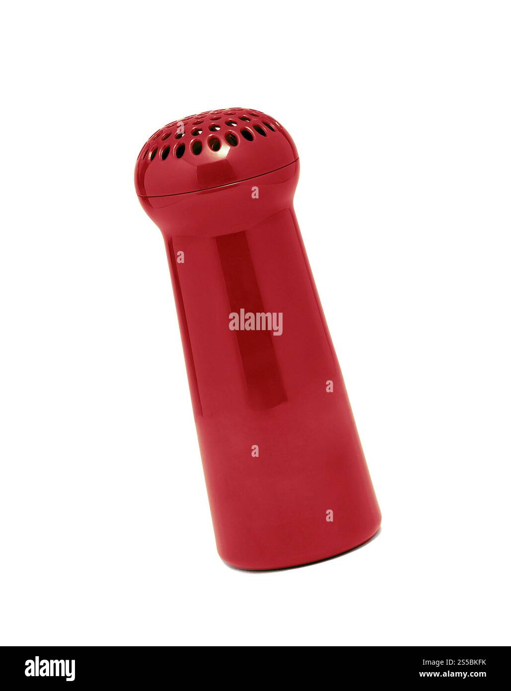 Plastick red salt cellar isolated on white. Plastick red salt cellar ...