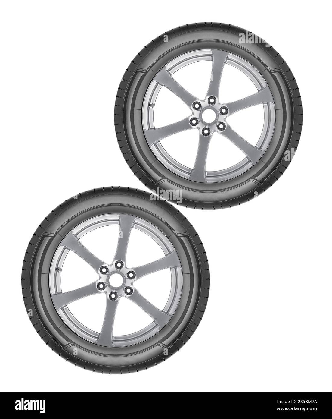 alloy wheels set isolated on a white background closeup. alloy wheels ...
