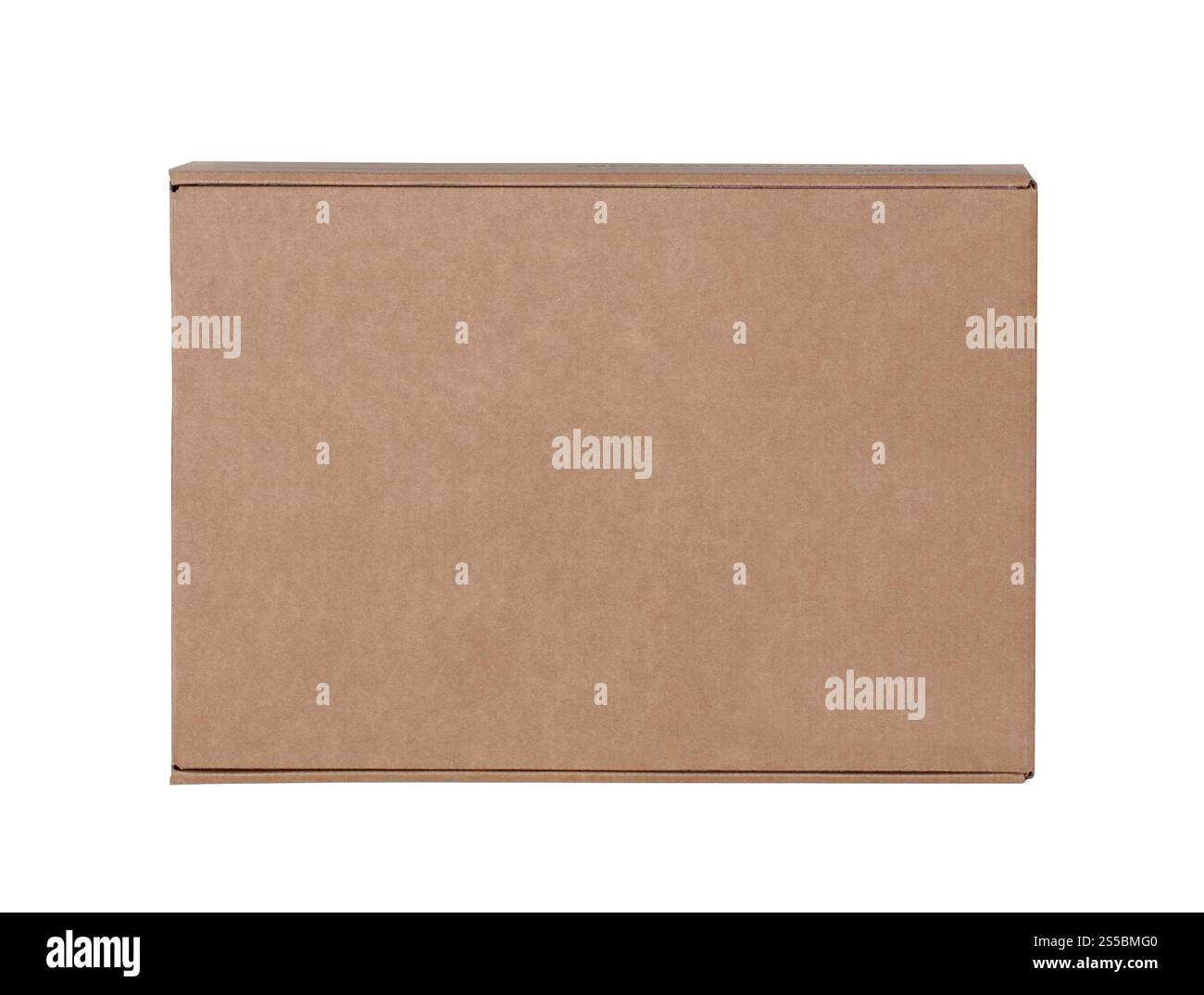 Cardboard box front side with isolated on white. Cardboard box front ...