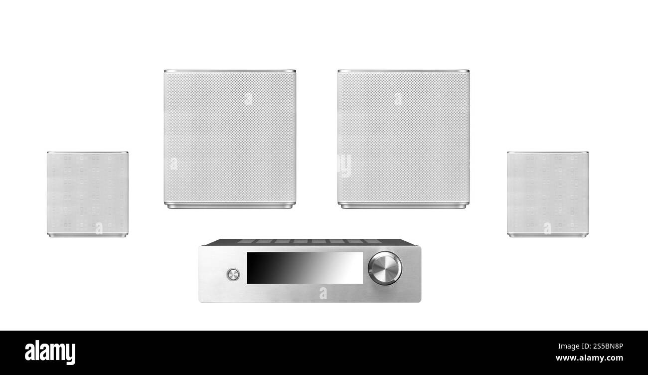 sound speakers system isolated on white background. sound speakers ...