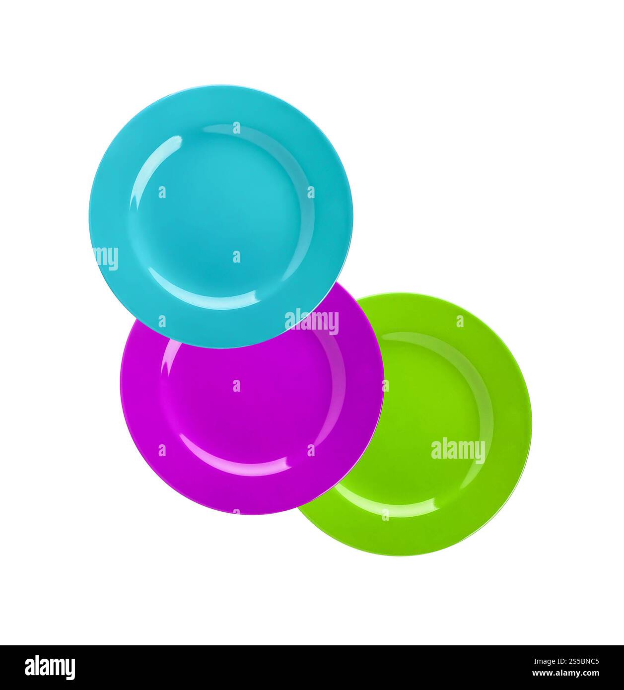 color plates set isolated on white background. color plates set ...