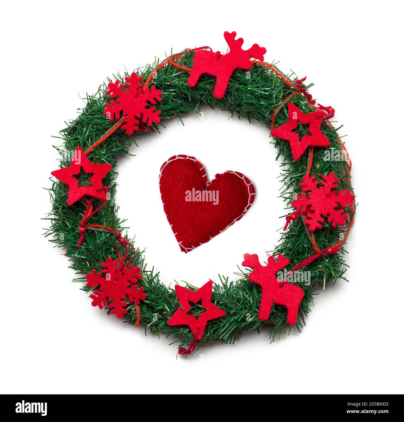 Colorful mistletoe wreath Cut Out Stock Images & Pictures - Alamy