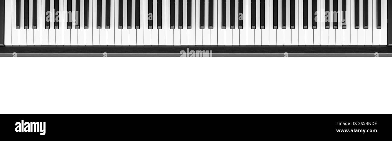 Piano keyboard isolated on white background. Piano keyboard on white ...