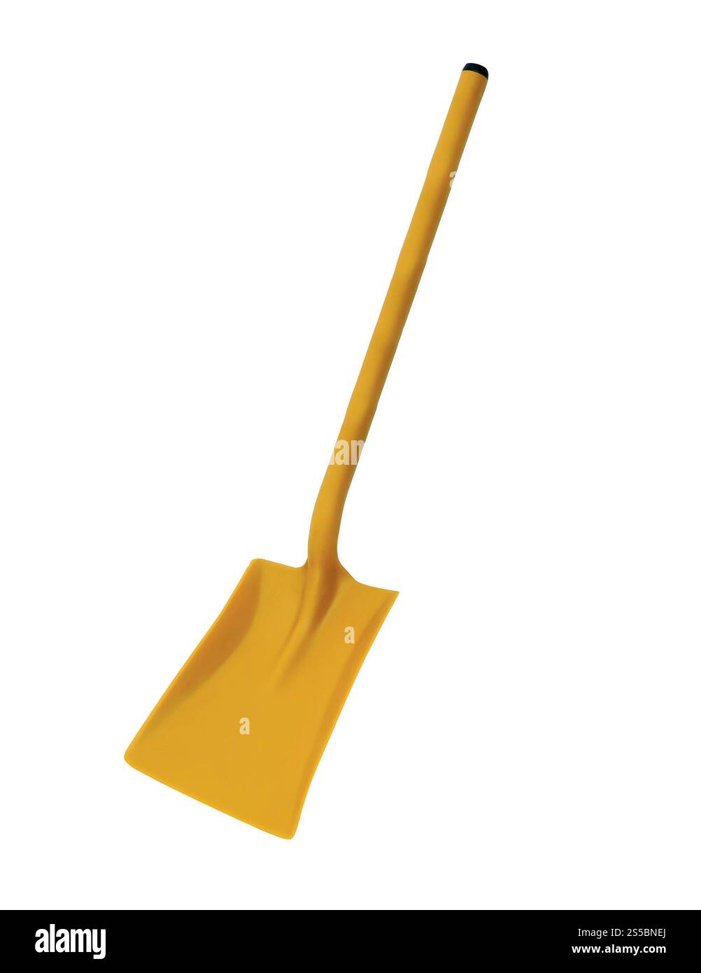 yellow shovel isolated on white background. yellow shovel Stock Photo ...