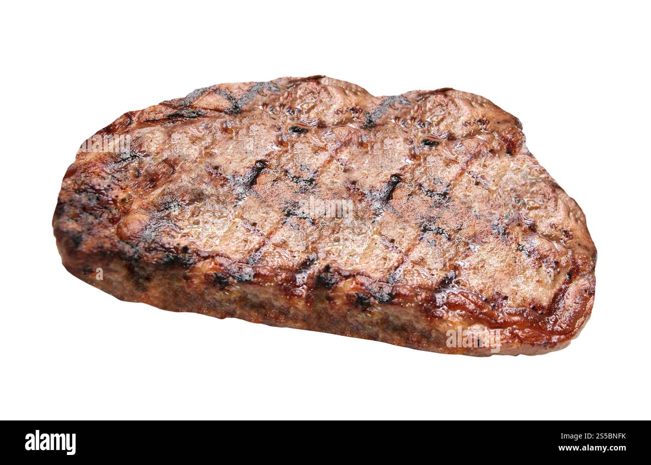 hot fresh grilled boneless rib eye steak isolated on white. hot fresh ...